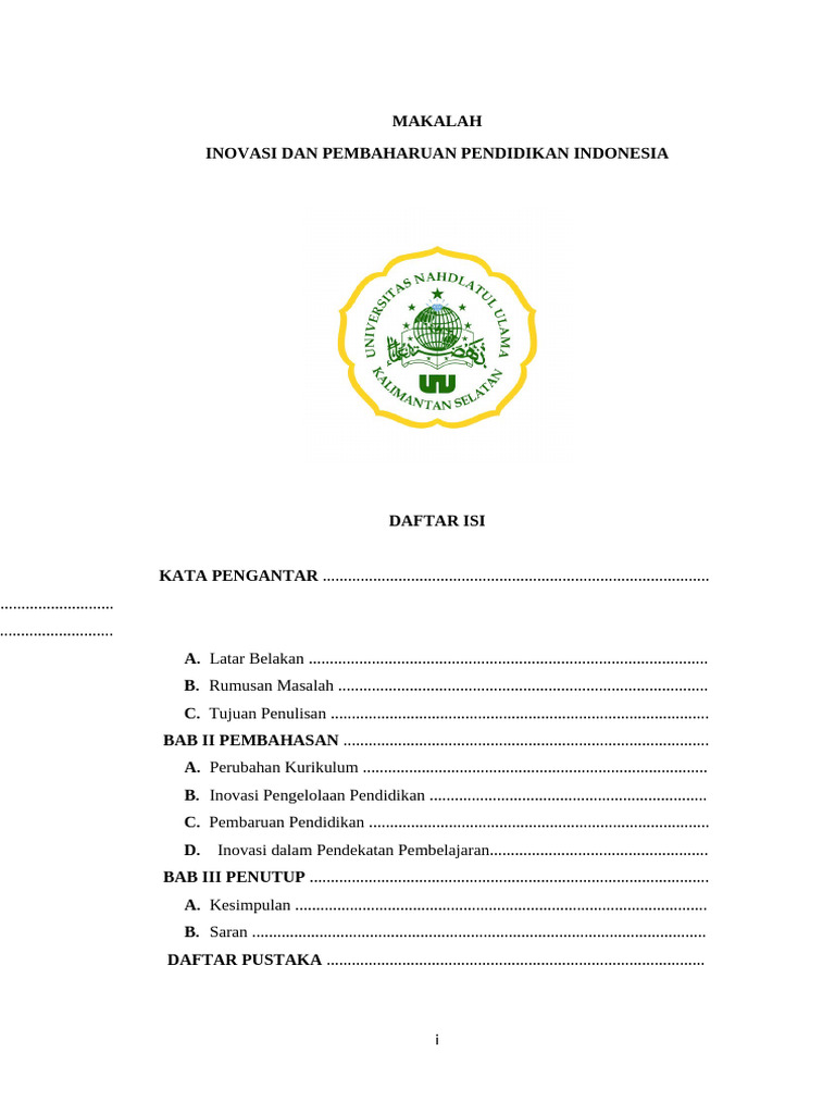 Materi 6 Inovasi Dan Pembaharuan Pendidikan Di Indonesia | PDF