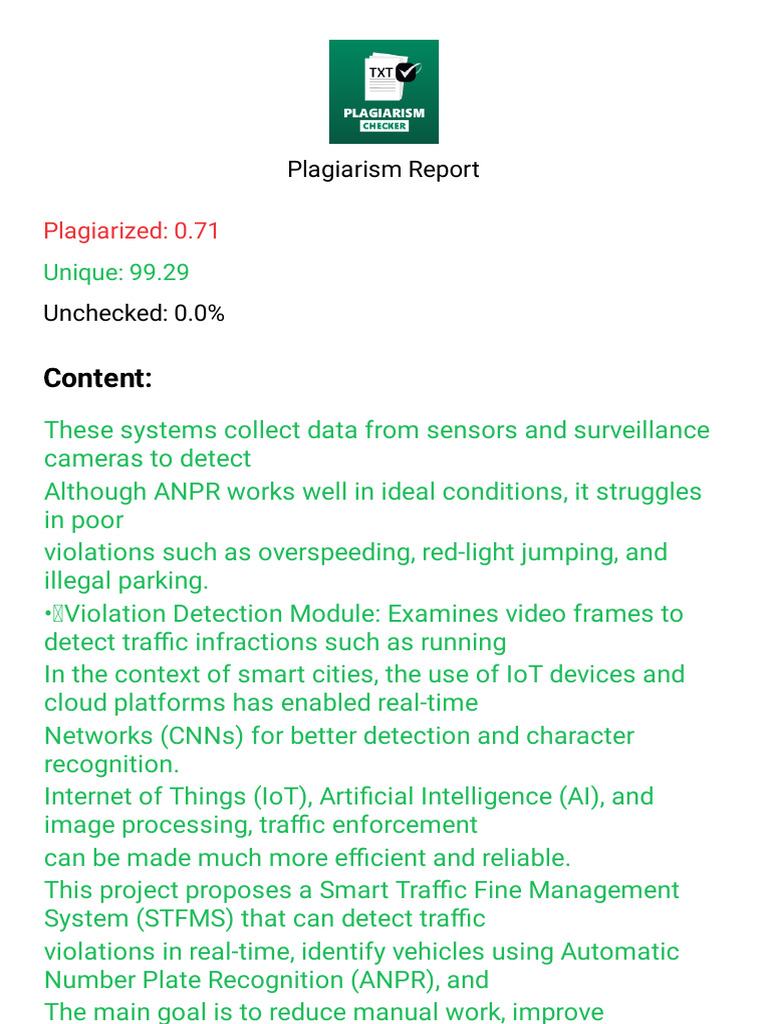 Smart Traffic Fine Management System | PDF | Deep Learning | Computing