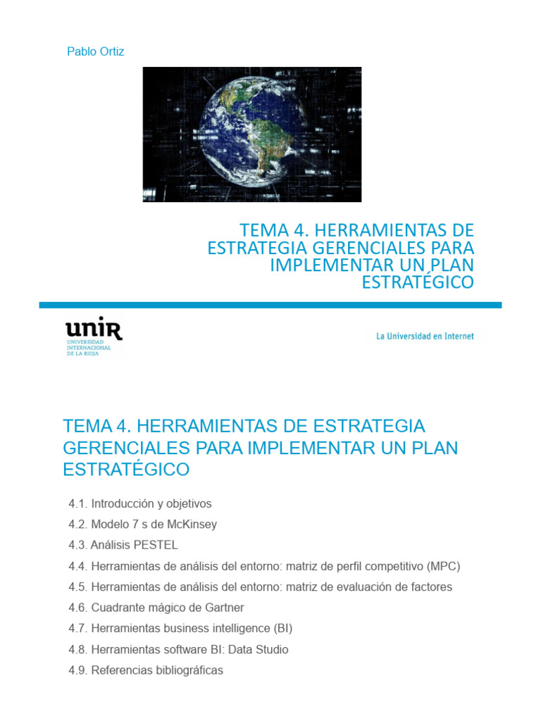 Tema 4 Completo y Presentación Actividad | PDF | Inteligencia de negocios | Planificación ...