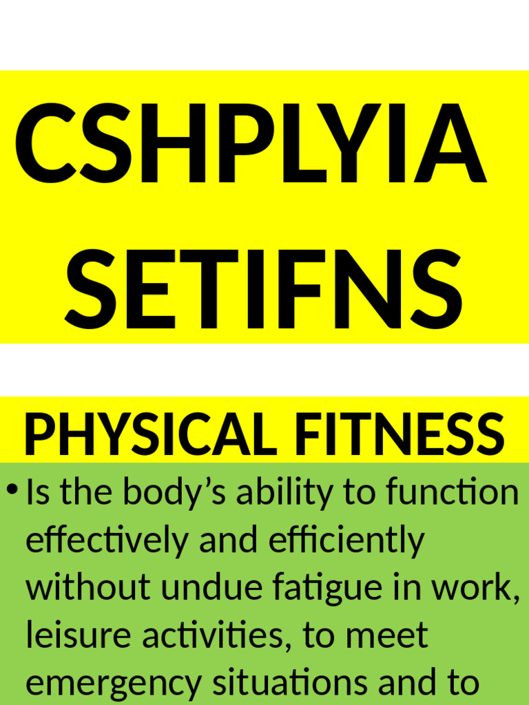 Understanding Physical Fitness Components | PDF