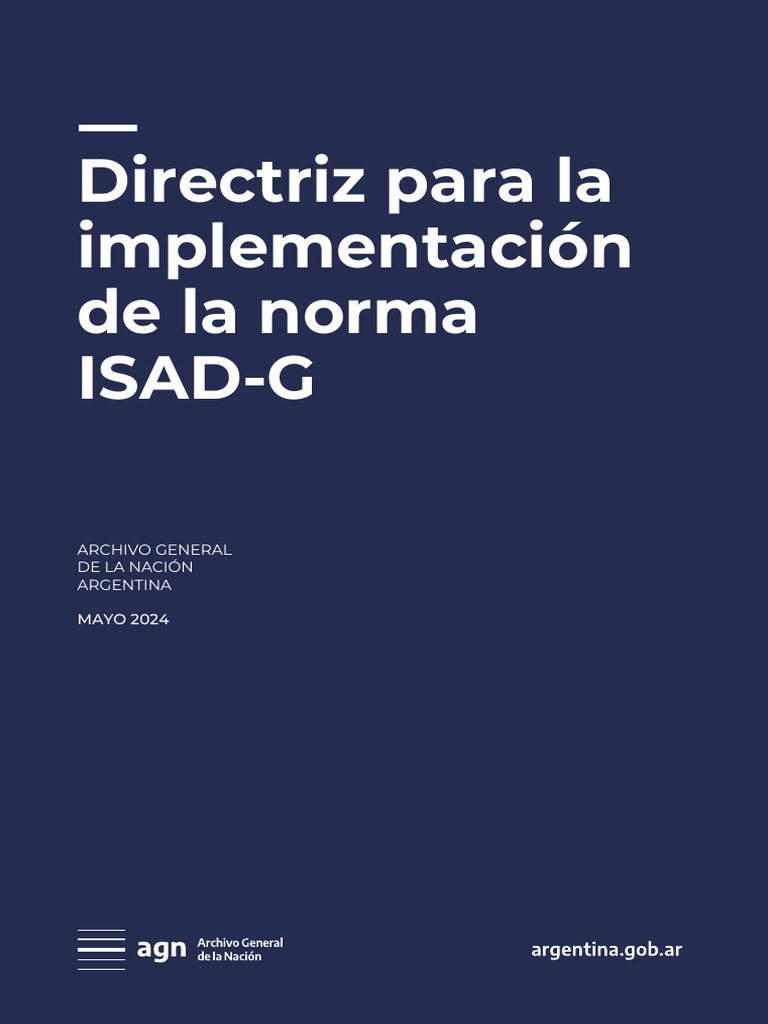 AGN Directriz Isad-G 2024 | PDF