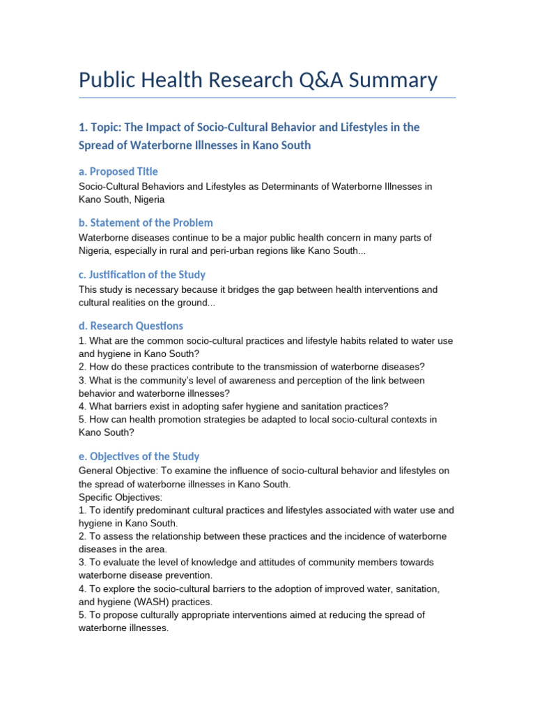 Public Health Research QA | PDF | Statistics | Public Health