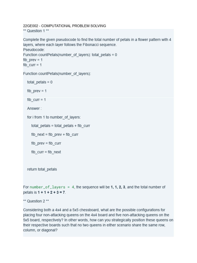 22ge002 - Computational Problem Solving Unit 2 | PDF | Mathematics ...
