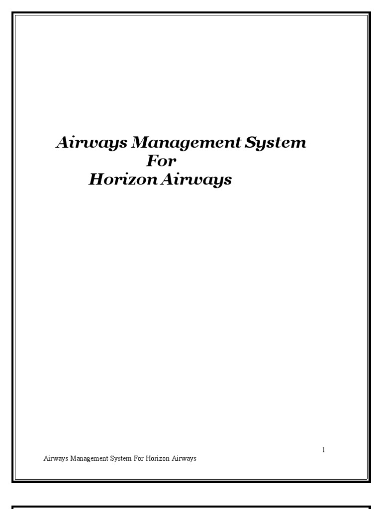 Airways Management System 1 | Download Free PDF | Databases | Information