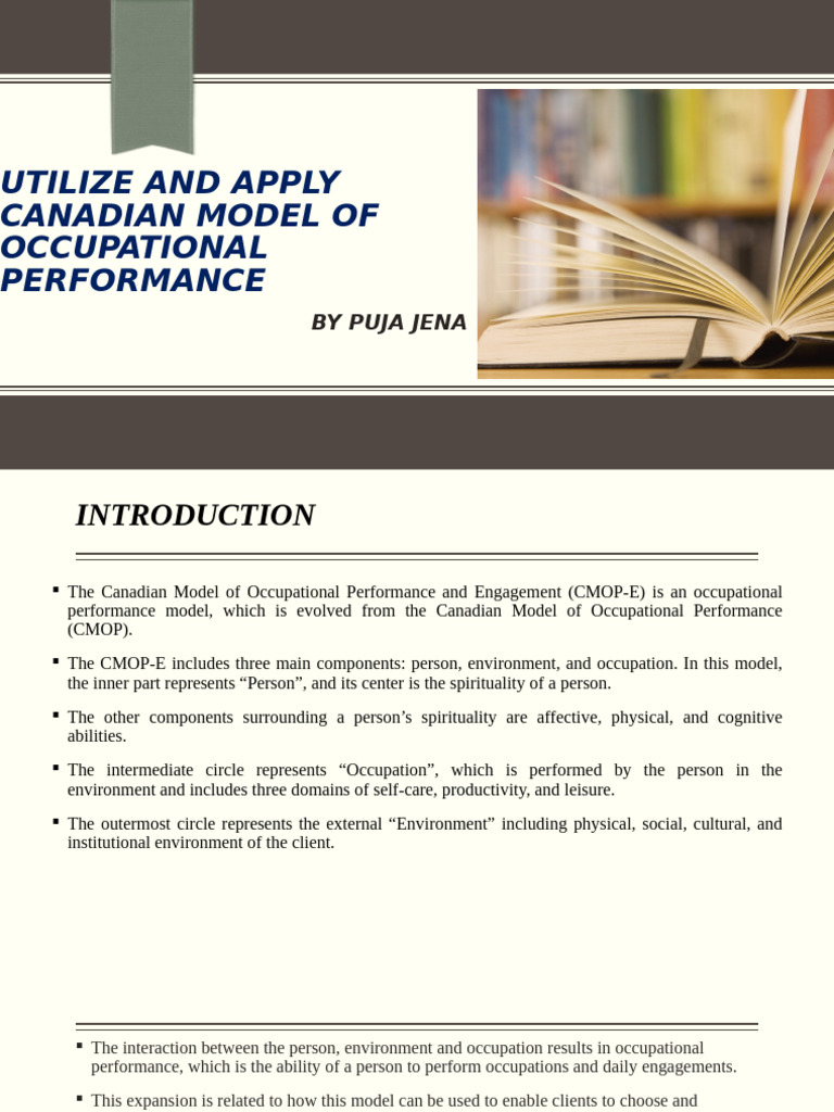 Understanding the CMOP-E Model | PDF | Occupational Therapy | Psychology