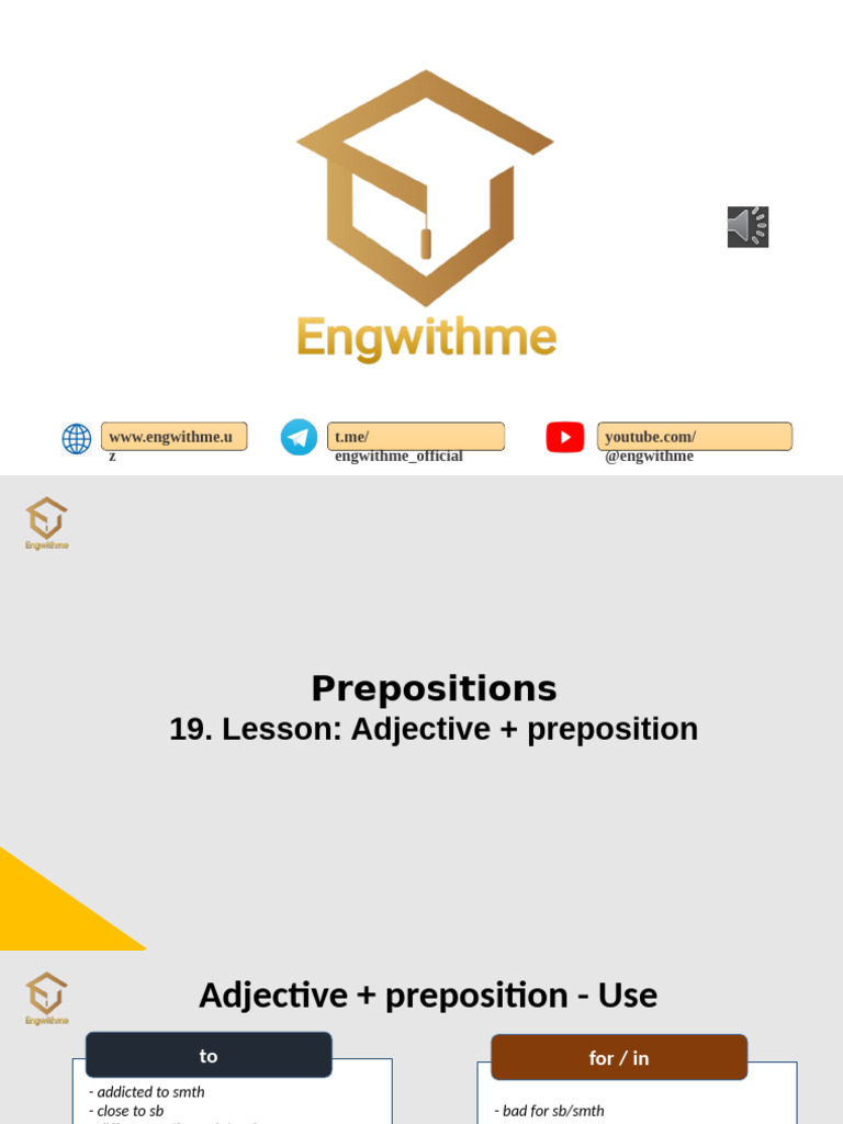 Adjective + Preposition | PDF