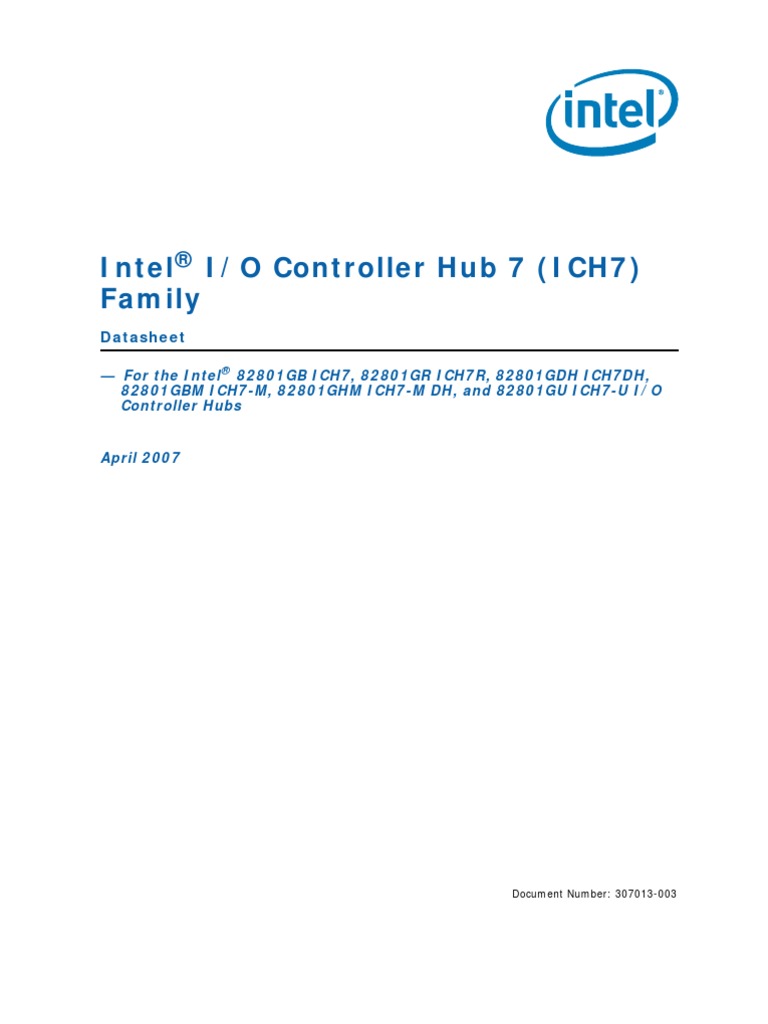 I o Controller Hub 7 Datasheet | PDF | Business | Computers
