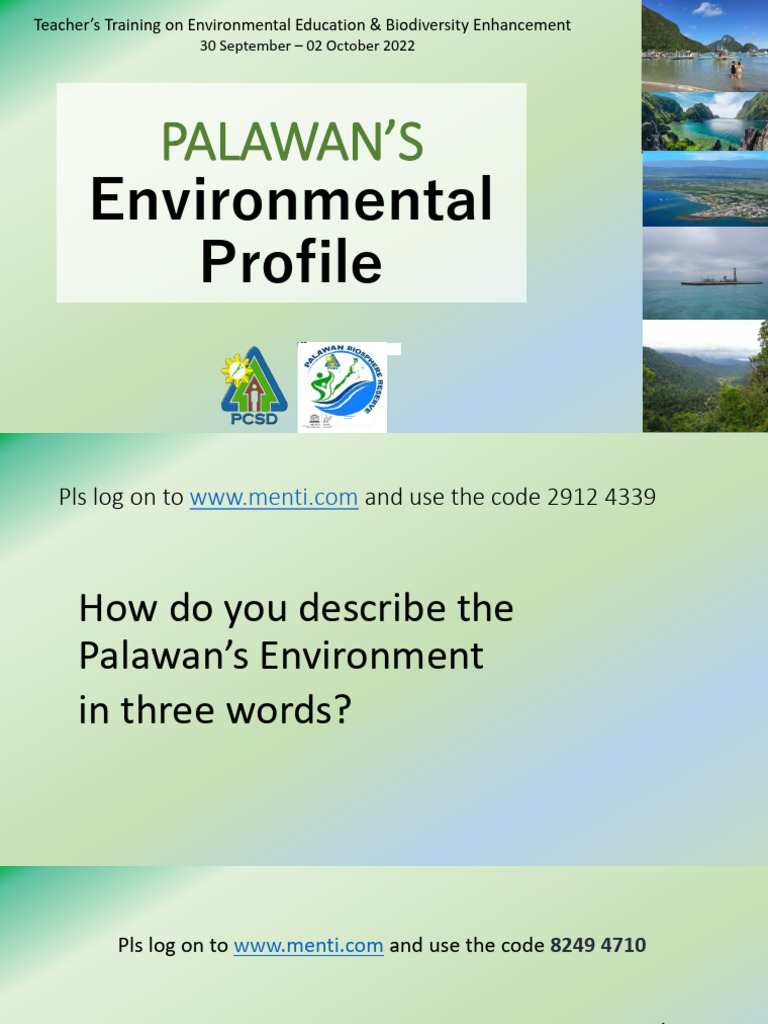 Palawan Environmental Profile Overview | PDF | Endangered Species ...