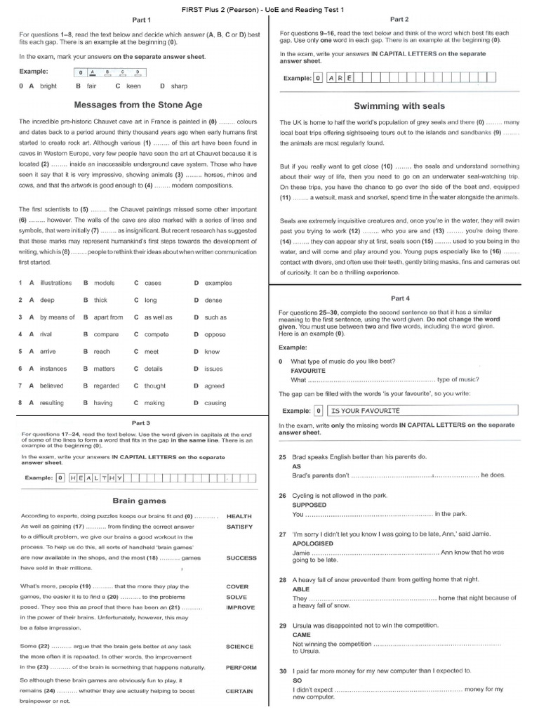 Test 1 - Uoe-Reading | PDF