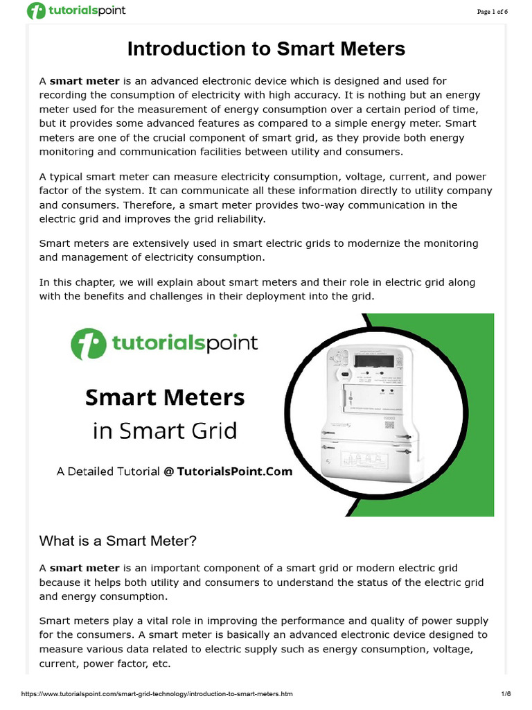 Understanding Smart Meters and Their Benefits | PDF | Electrical Grid ...