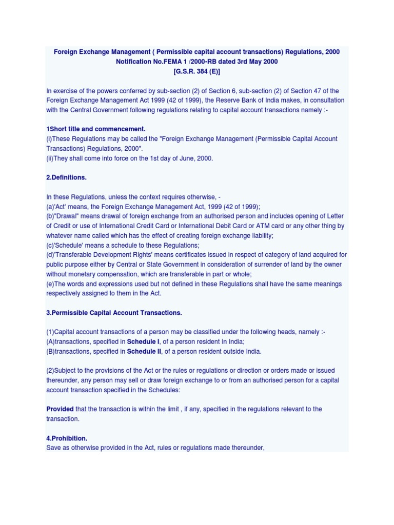 Foreign Exchange Management | PDF | Bonds (Finance) | Reserve Bank Of India