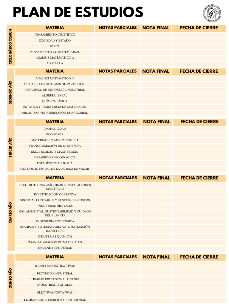Plan de Estudios - Estu10 | PDF | Importar | Matemáticas Aplicadas