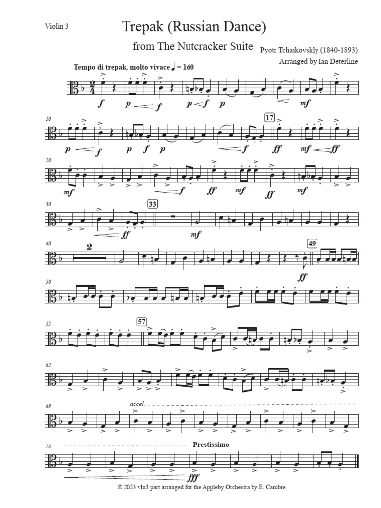 Trepak Dance Arrangement for Orchestra | PDF | The Nutcracker | Dances