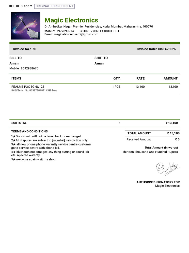Sales Invoice with Discount Details | PDF