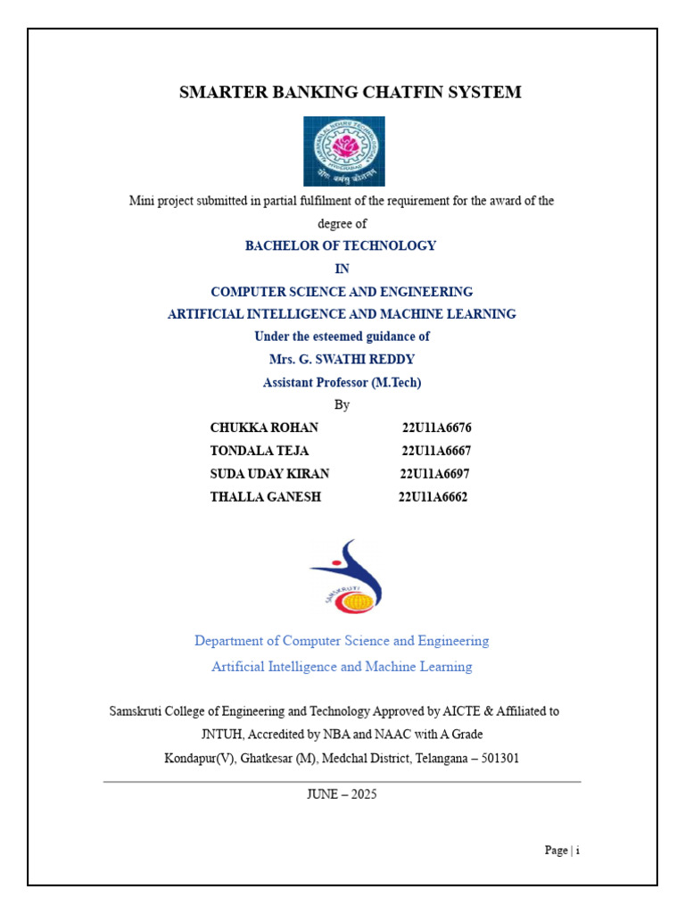 Banking Smarter Chatbot Final | PDF | Conceptual Model | Use Case