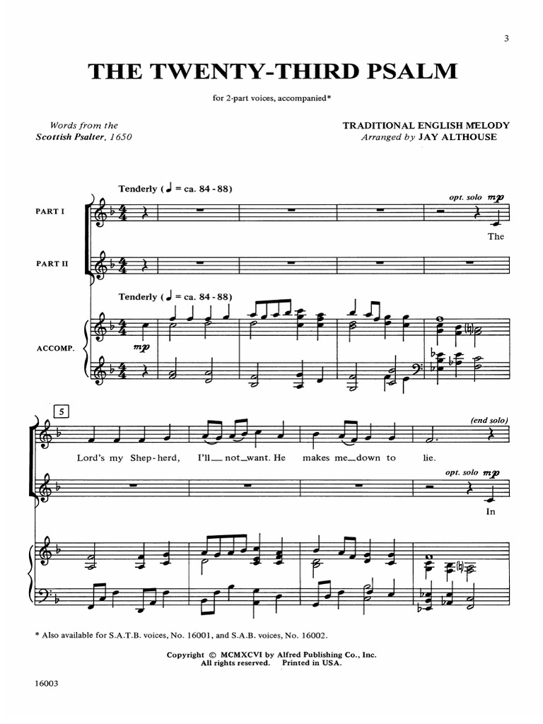 Psalm Twenty Three 2 | PDF