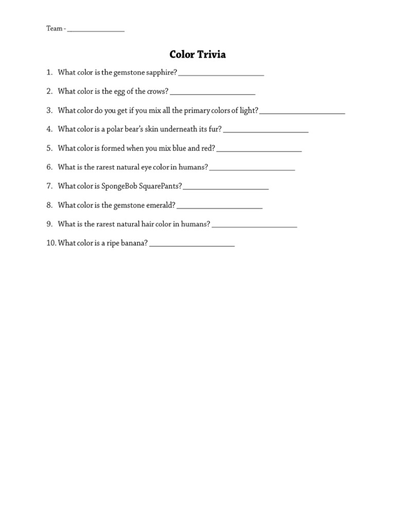 Color Trivia | PDF
