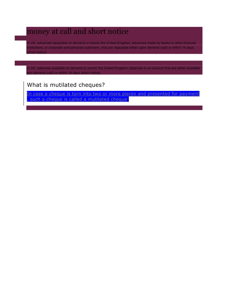 Mutilated Cheque Explained | PDF