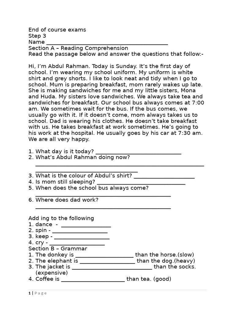 End of Course Exams Step 3 Part 2 | PDF