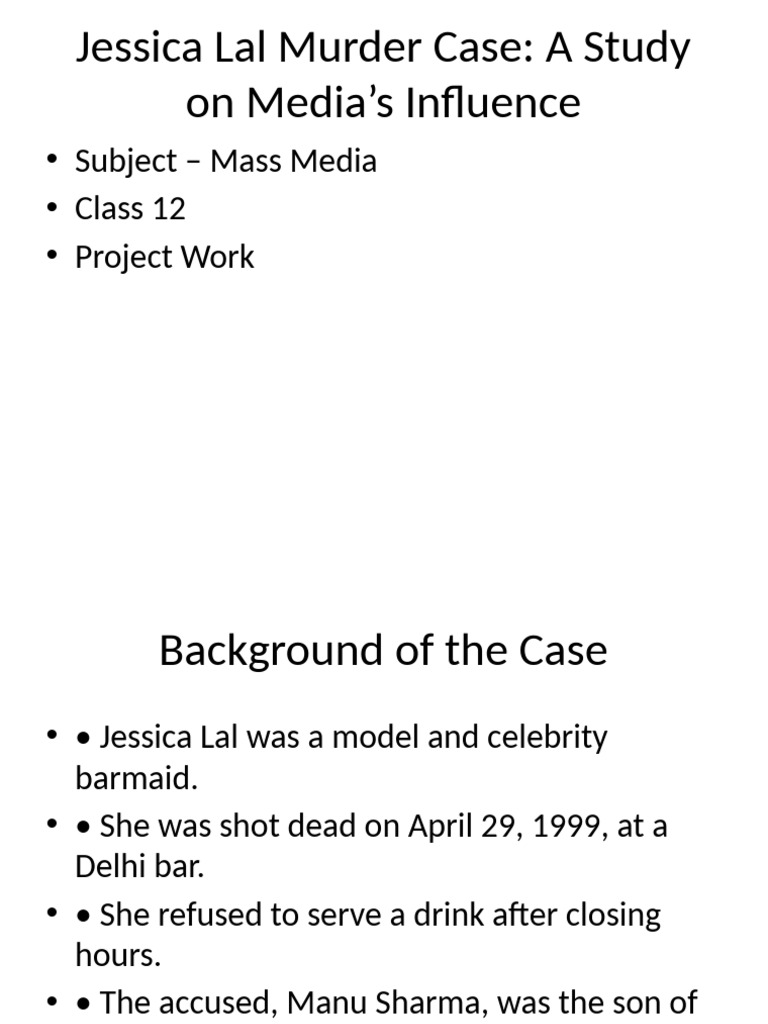 Jessica Lal Case: Media's Impact on Justice | PDF