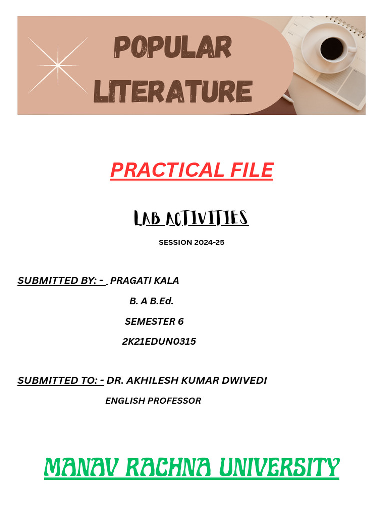 Eng Practical File | PDF | Rabindranath Tagore | Narrative