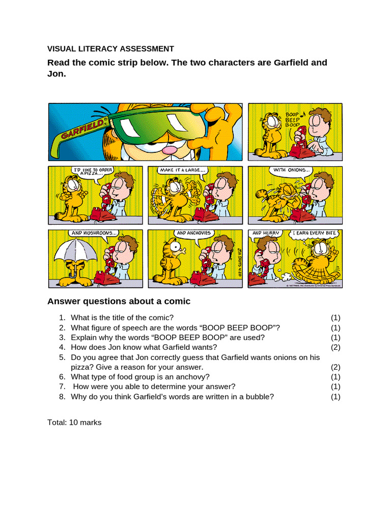 GR 8 Eng Fal - Visual Literacy - Exemplar Assessment | PDF