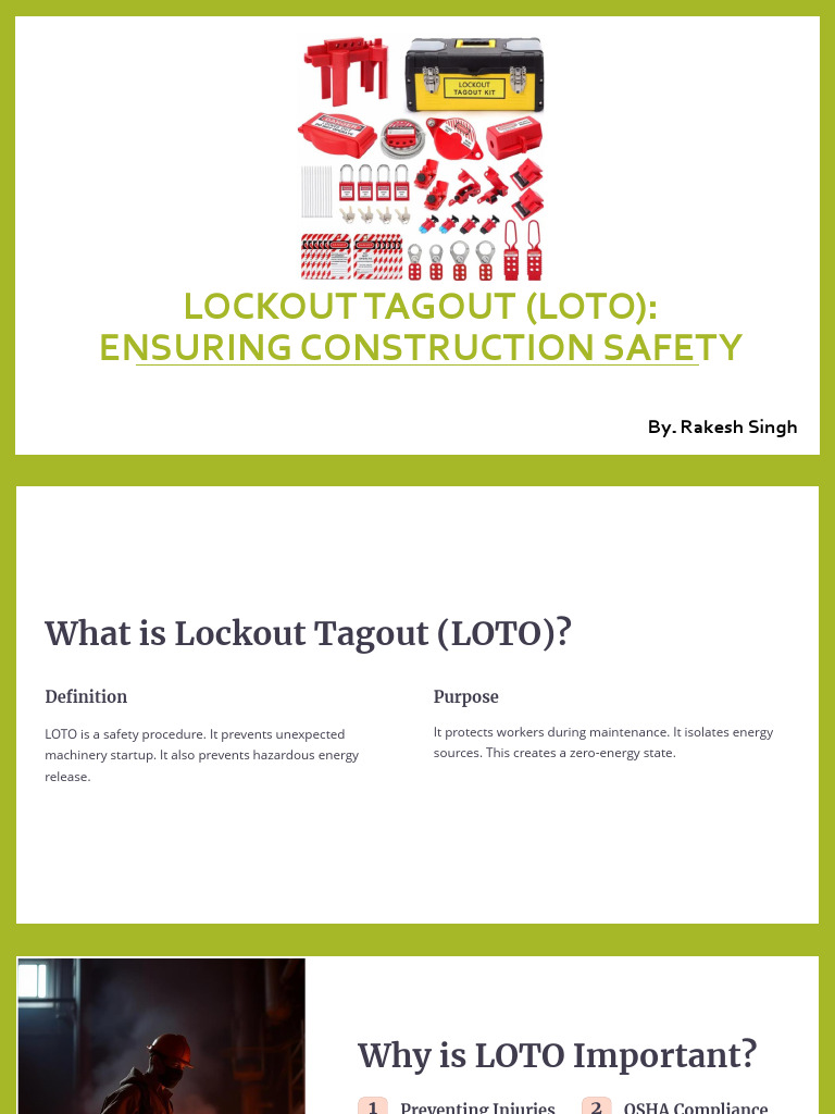 Loto Ensuring Construction Safety | PDF | Working Conditions | Labor ...
