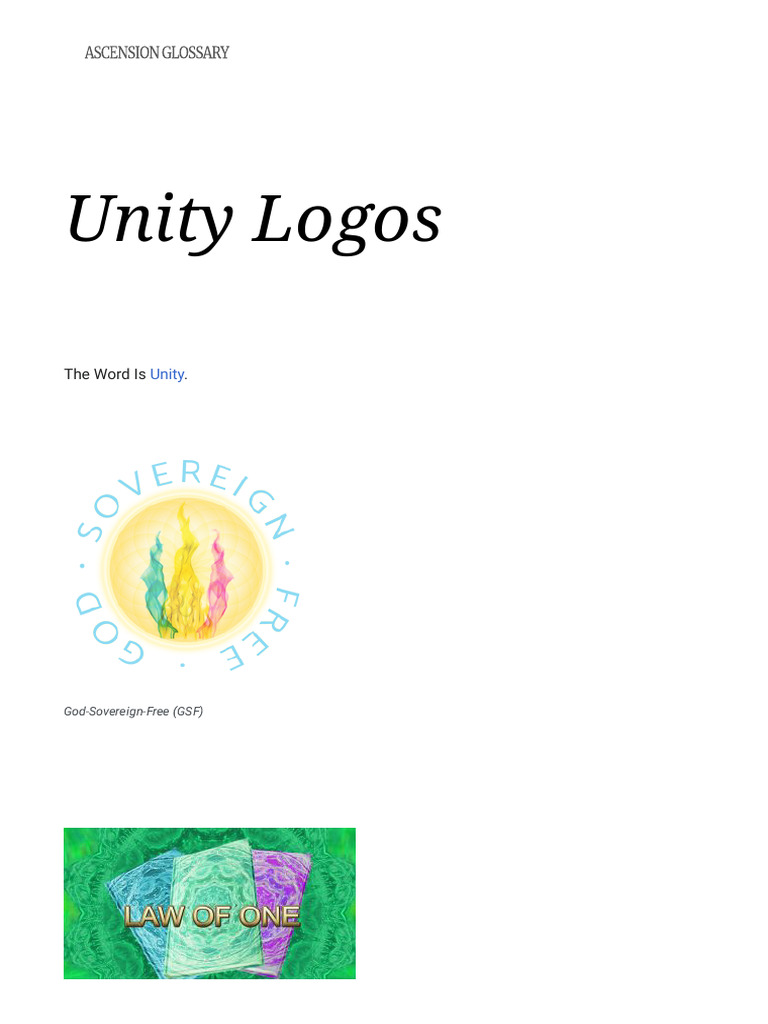 Unity Logos and the Law of One | PDF
