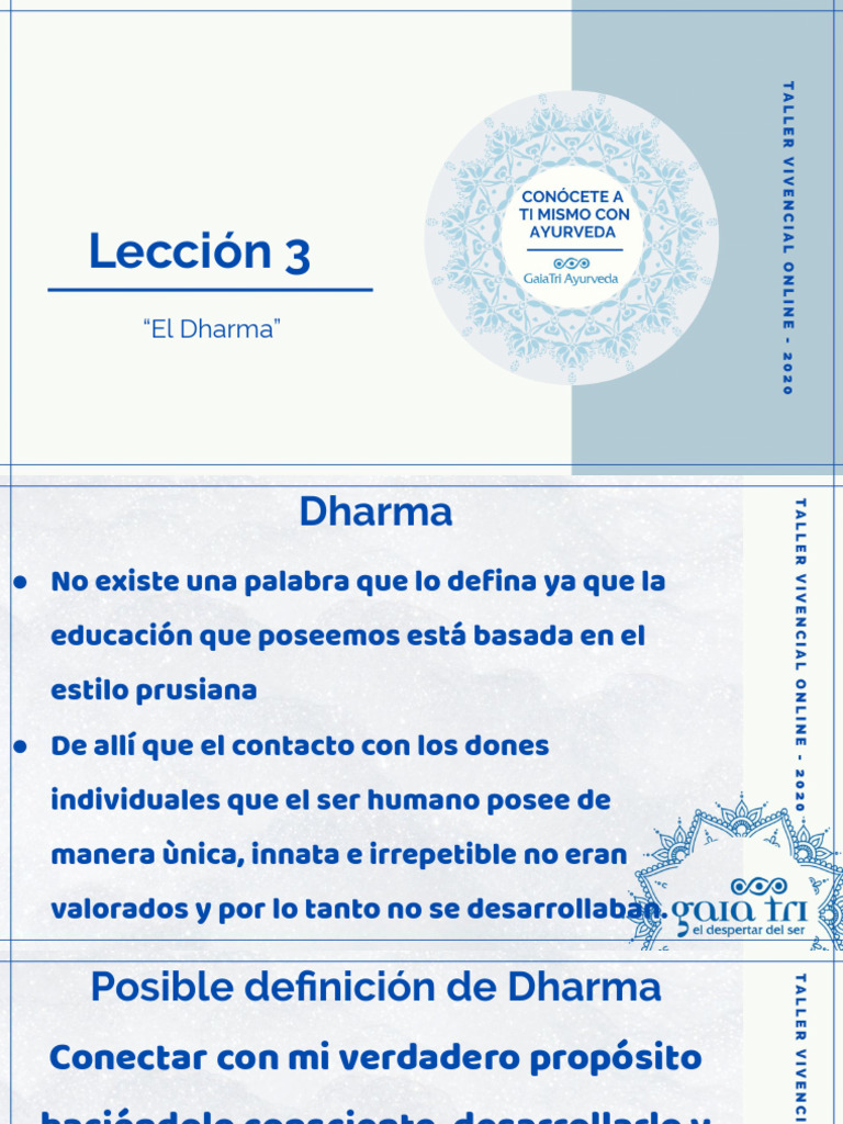 Leccion 3 - Resumen Dharma | PDF