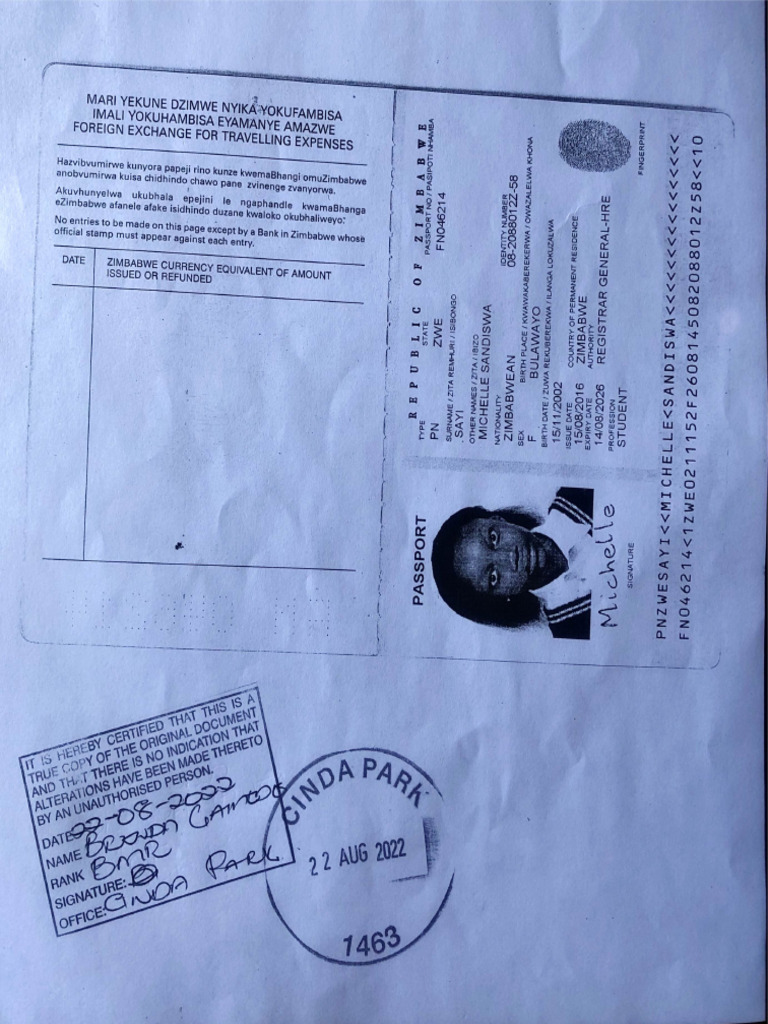 Certified Passport Scan | PDF