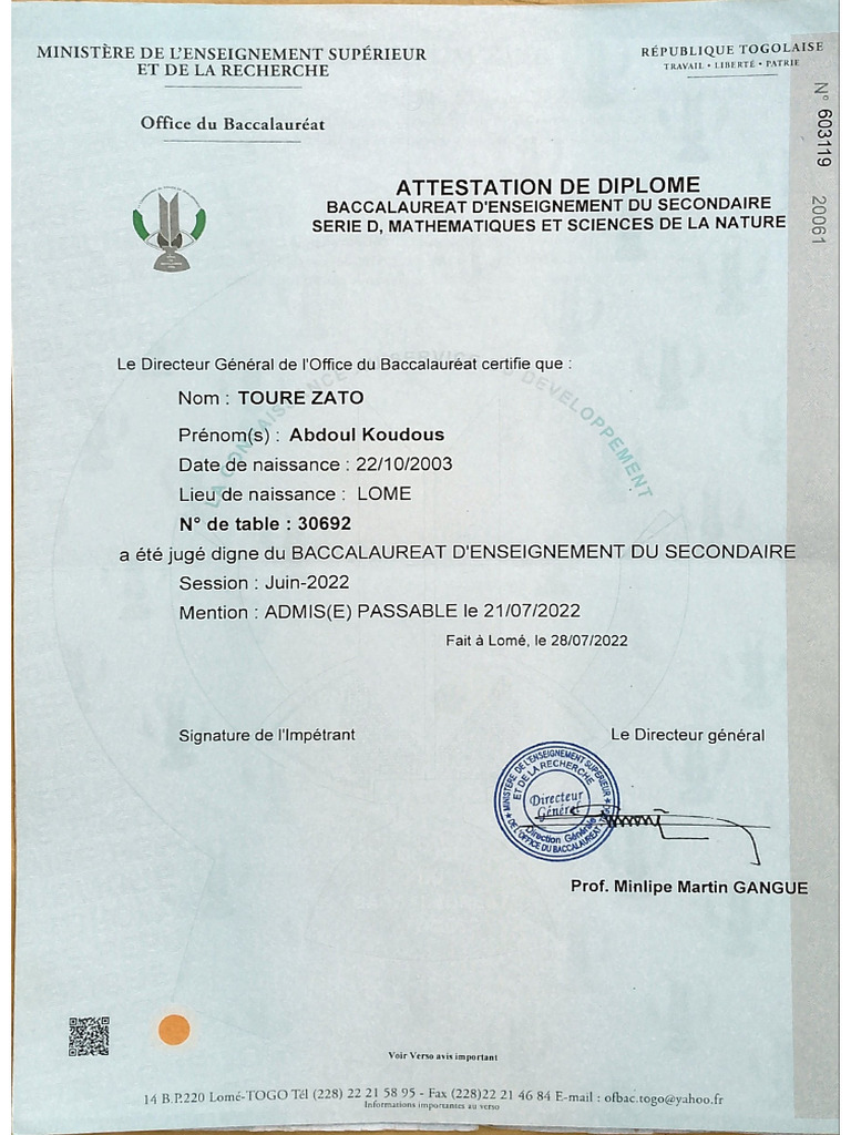 Diplôme | PDF