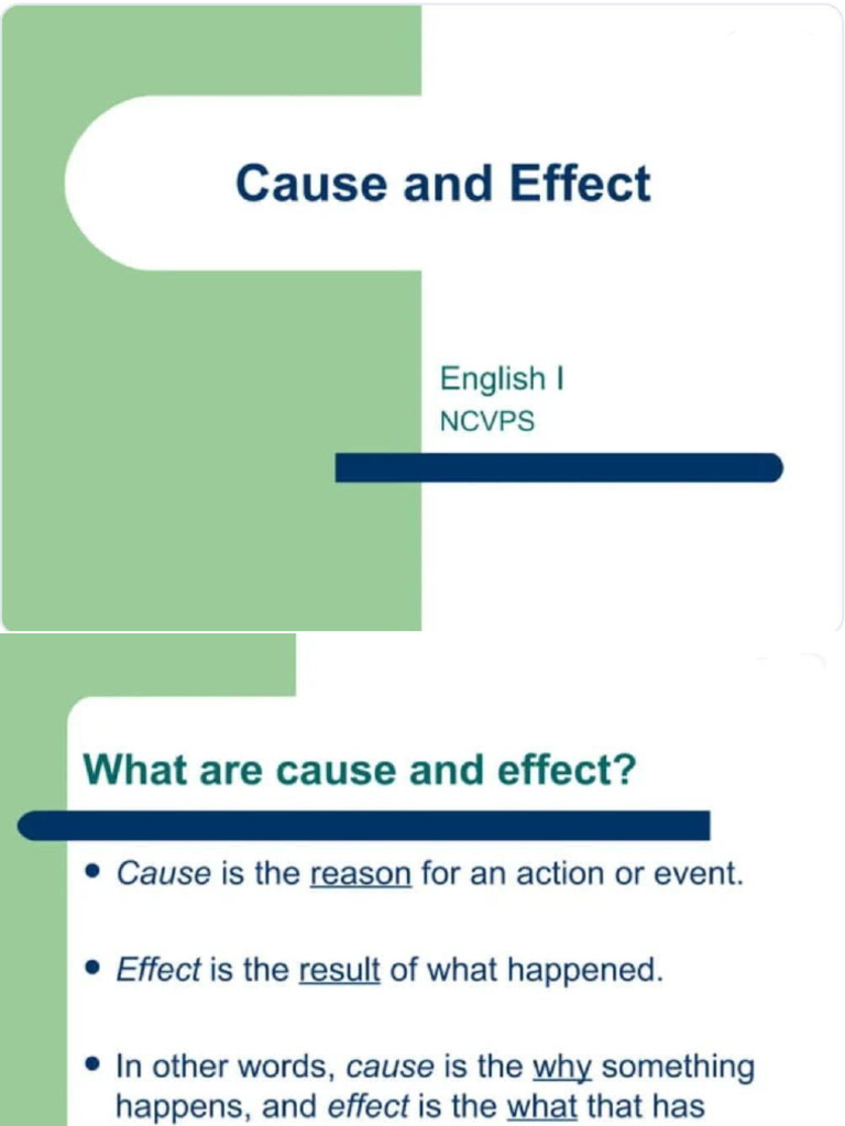 Cause and Effect | PDF