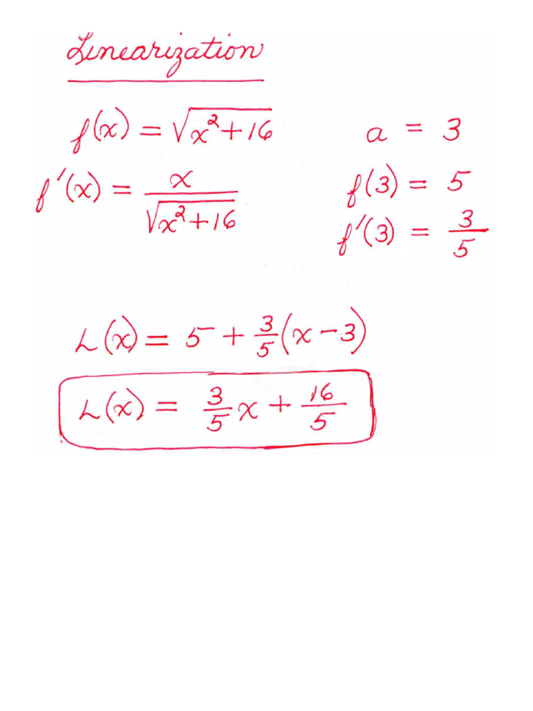 Linearization Quiz Solution | PDF