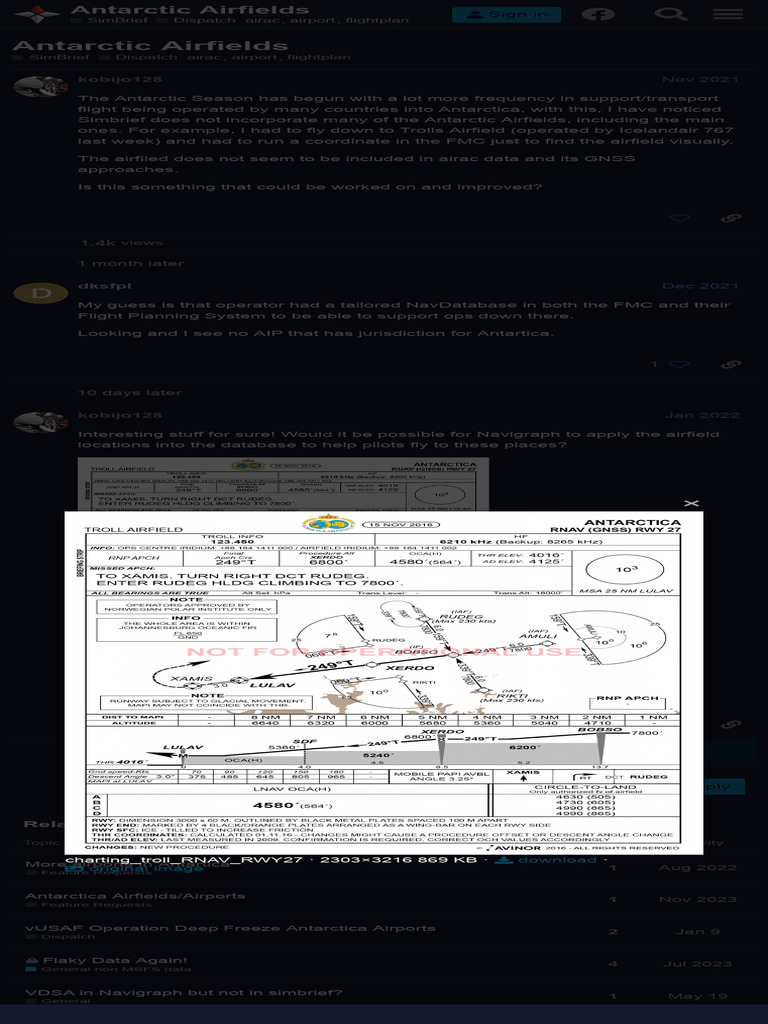 Antarctic Airfields - SimBrief Dispatch - Navigraph | PDF | Aviation ...