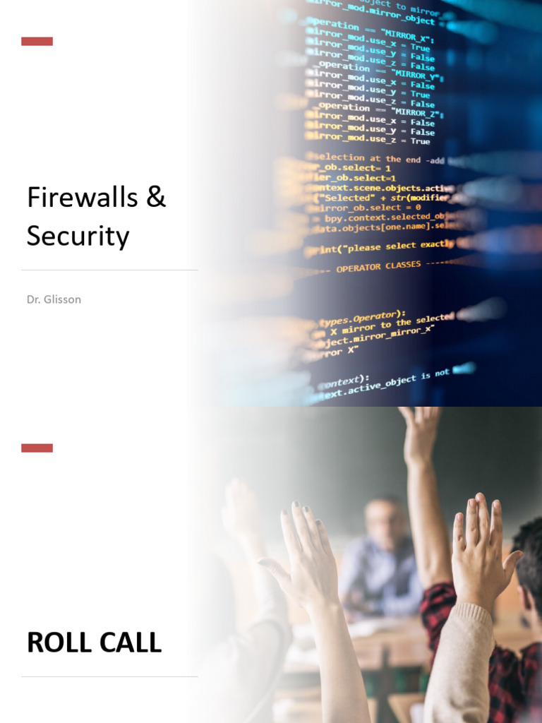 Wk3 - Lecture 3-27-25 Practical Firewalls - WB | PDF | Firewall (Computing) | Computer Network