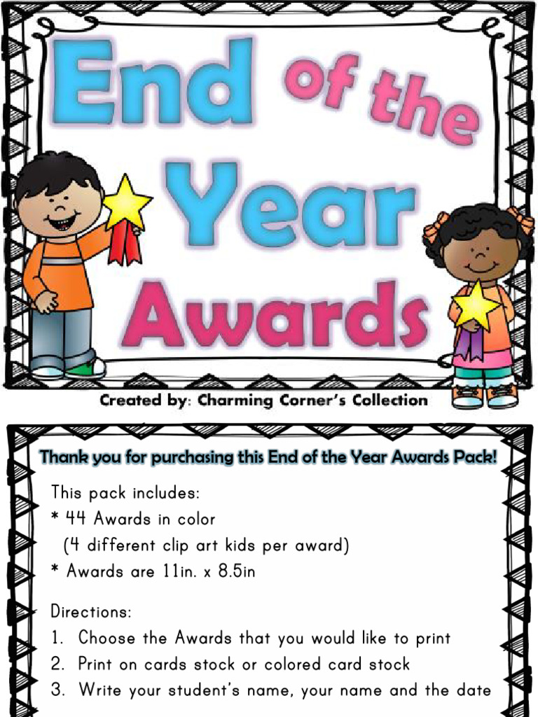 End of The Year Awards - Color | PDF