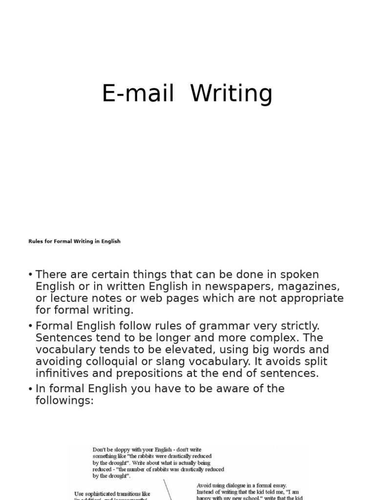 Lecture 3 - Formal Writing | PDF | English Language | Slang