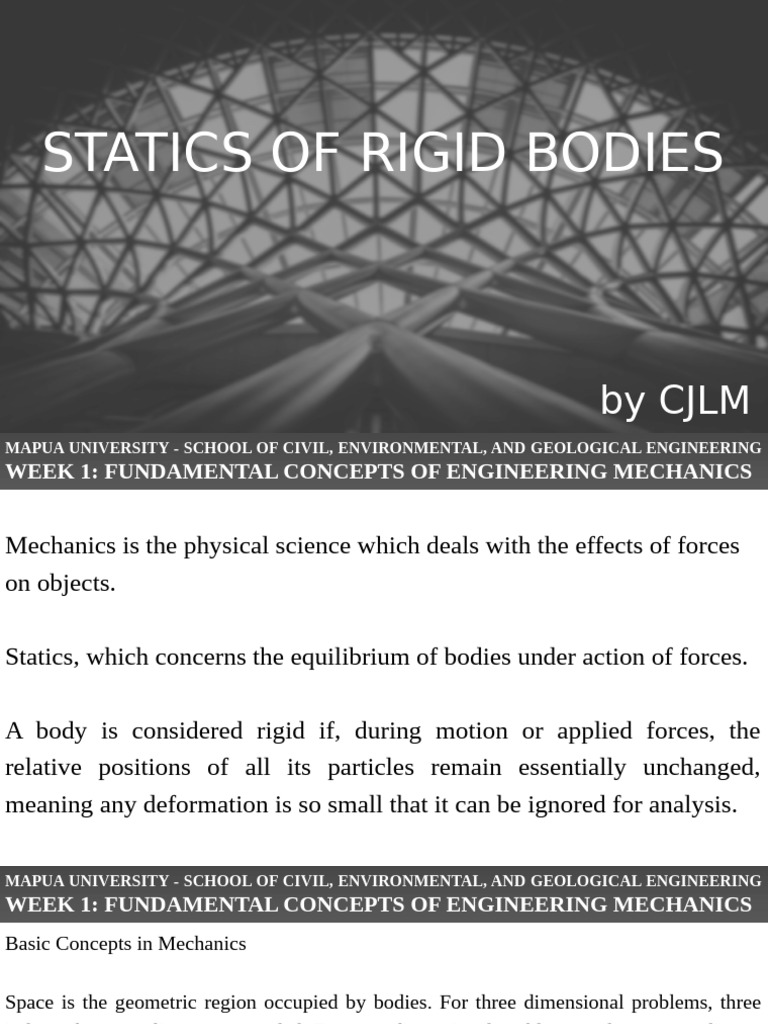 2 Fundamental Concepts of Engineering Mechanics | PDF | Force | Mechanics
