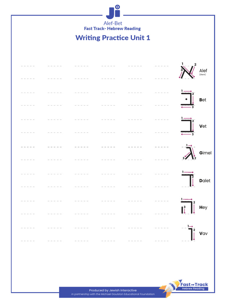 Hebrew Alphabet Practice Worksheets | PDF | Western Calligraphy | Graphemes