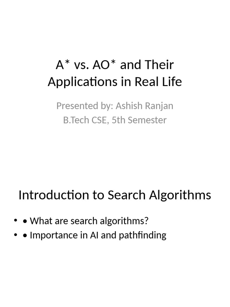 A Star Vs AO Star Presentation | PDF