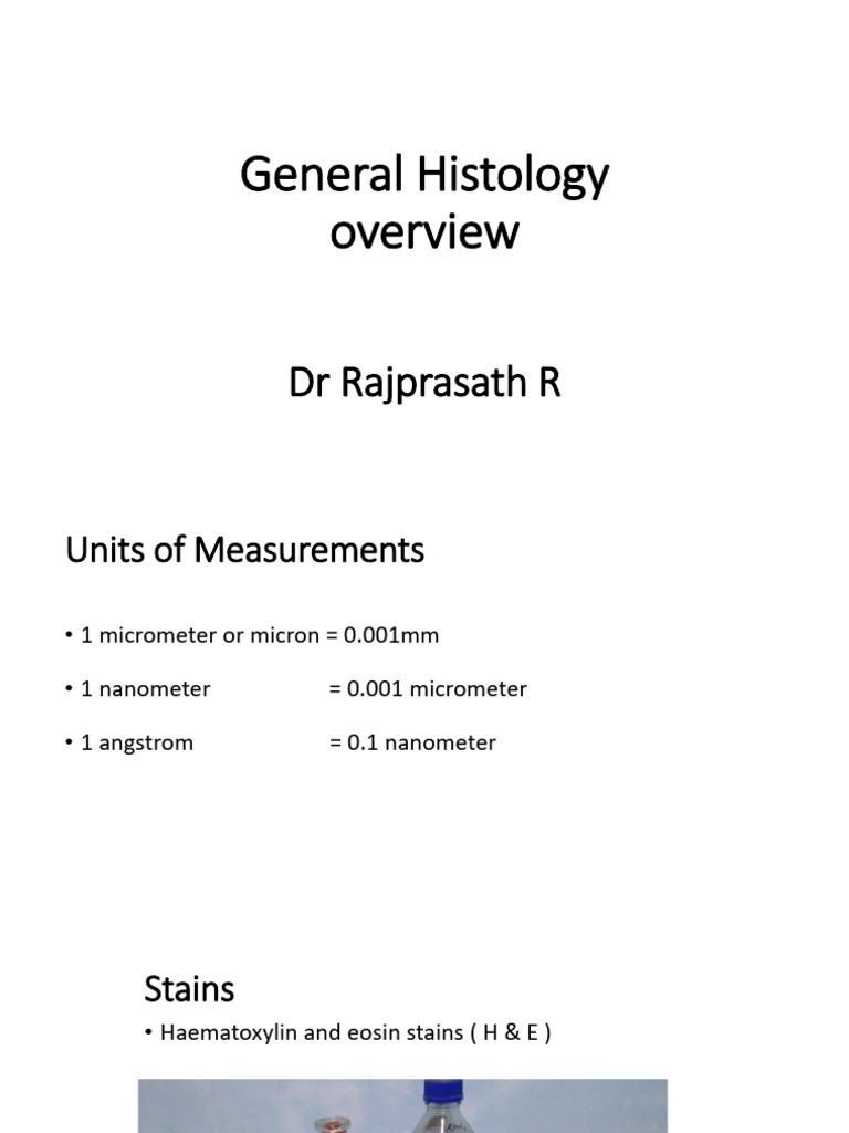 General Histology Overview | PDF | Epithelium | Tissue (Biology)