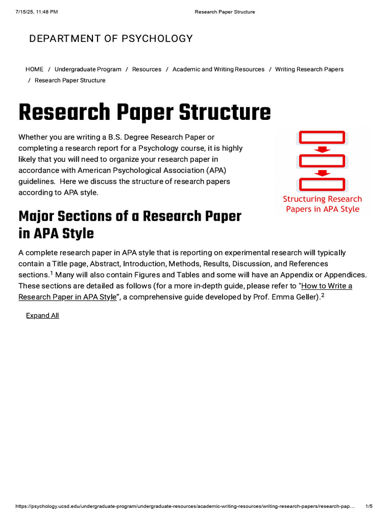 Research Paper Structure | PDF | Apa Style | Science