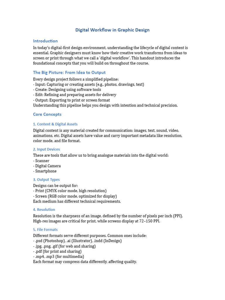 Digital Workflow Essentials for Designers | PDF | Image Resolution ...