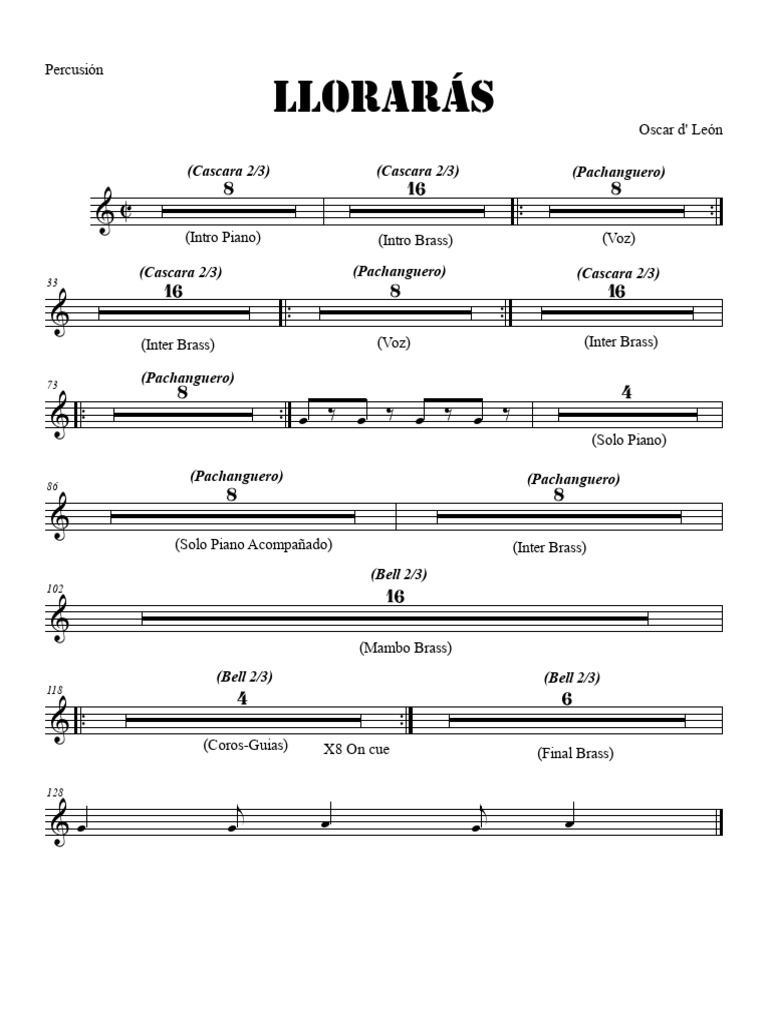 LLORARÁS - Percusión | PDF
