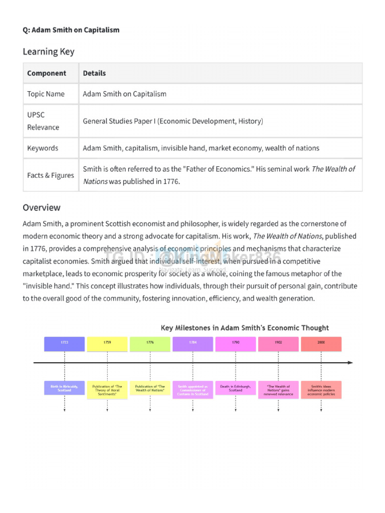 Adam Smith (Capitalism) VictoryAnthem | PDF