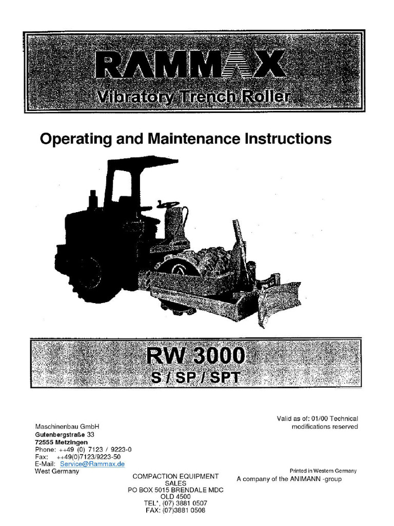 Manual Rammax RW 3000 | PDF