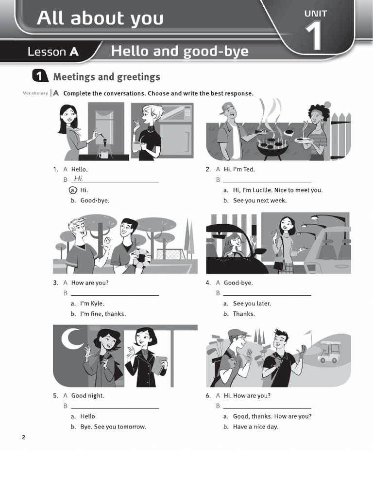 Unit 1 All About You | PDF