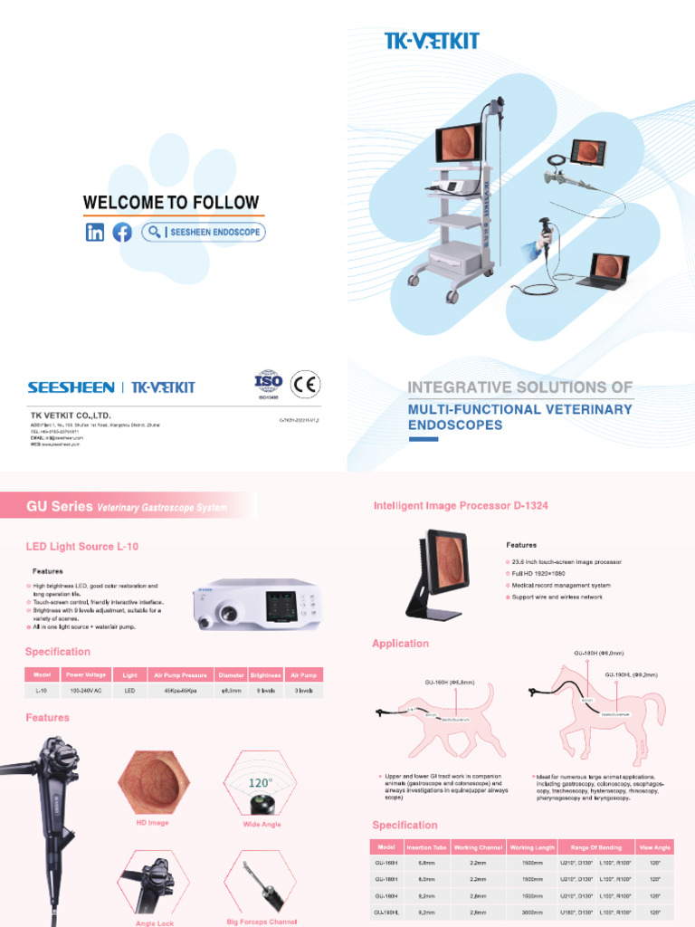 Brochure Seesheen Veterinary Endoscope 202211 | PDF