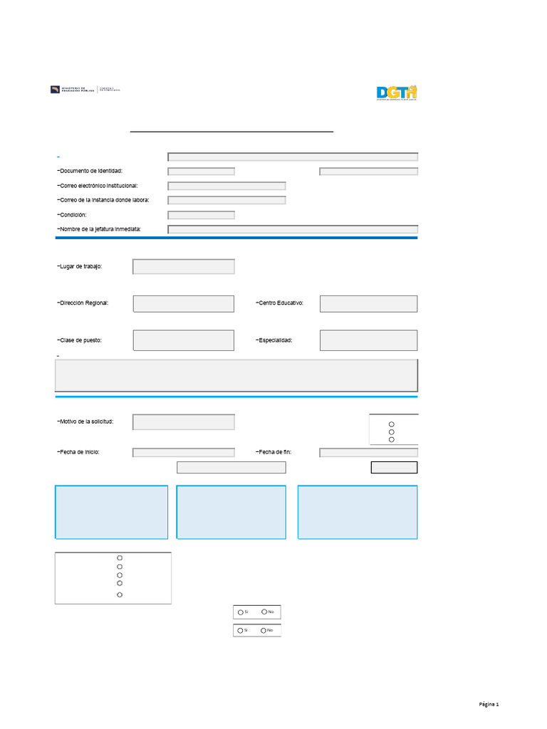 DGTH FOR 03 ULIC 639 Solicitud Licencias Con Goce de Salario V | PDF