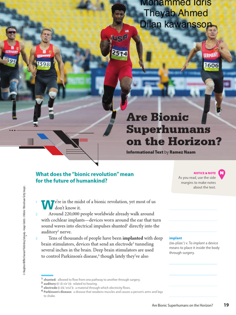 Are Bionic Superhumans On The Horizon by Ramez Naam | PDF | Prosthesis ...